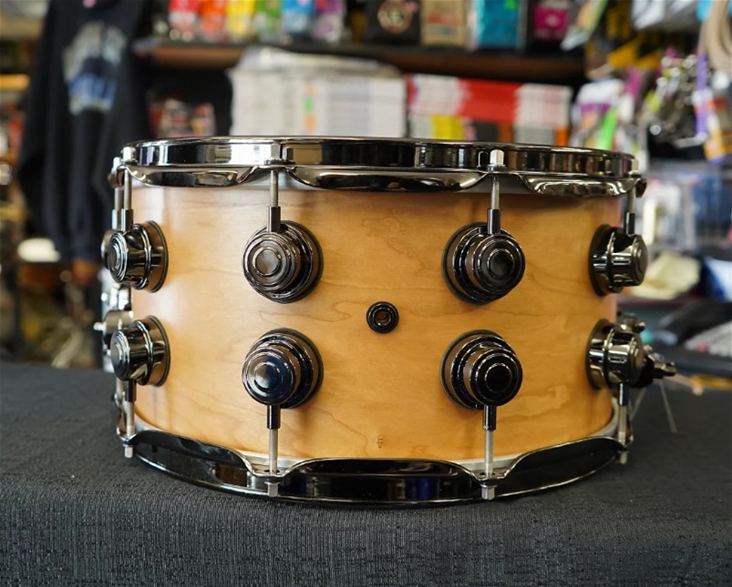 USED - DW USA Collectors Series 7x14" Pure Cherry HVLT Shell With Ring ...