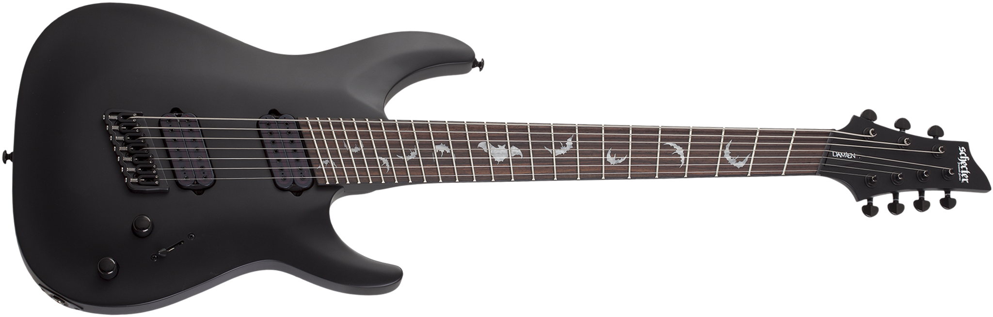 Schecter DIAMOND SERIES Damien-7 Multiscale Satin Black 7-String ...
