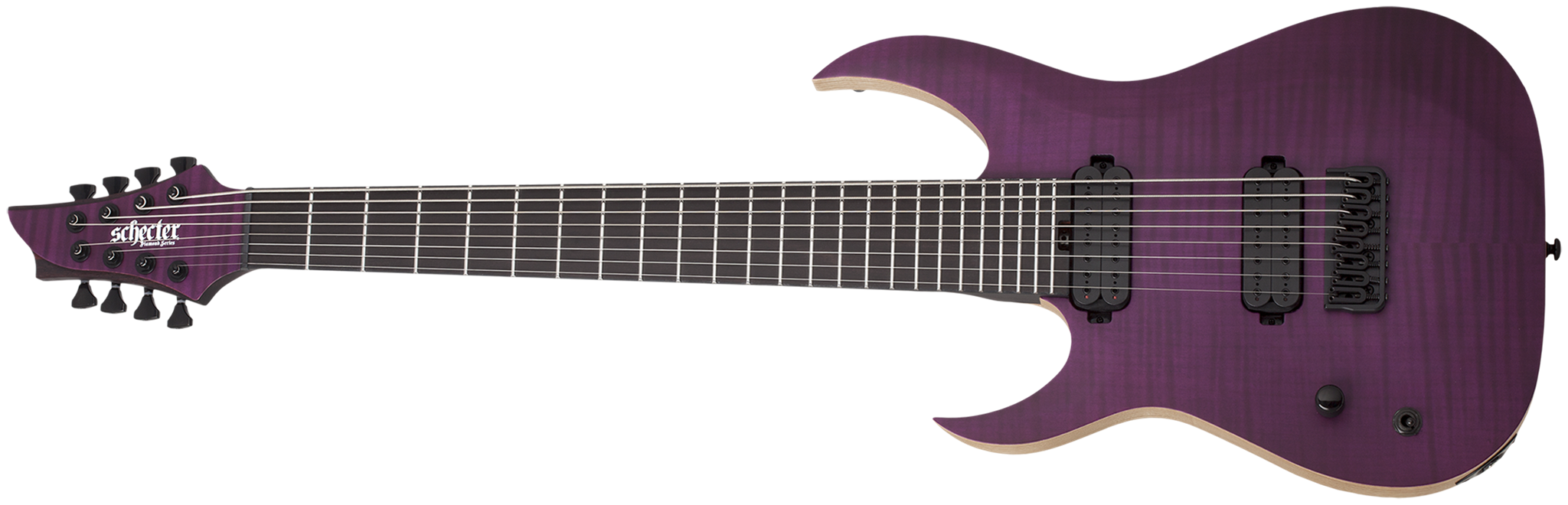 Schecter DIAMOND SERIES John Browne Tao-8 Satin Trans Purple Left ...