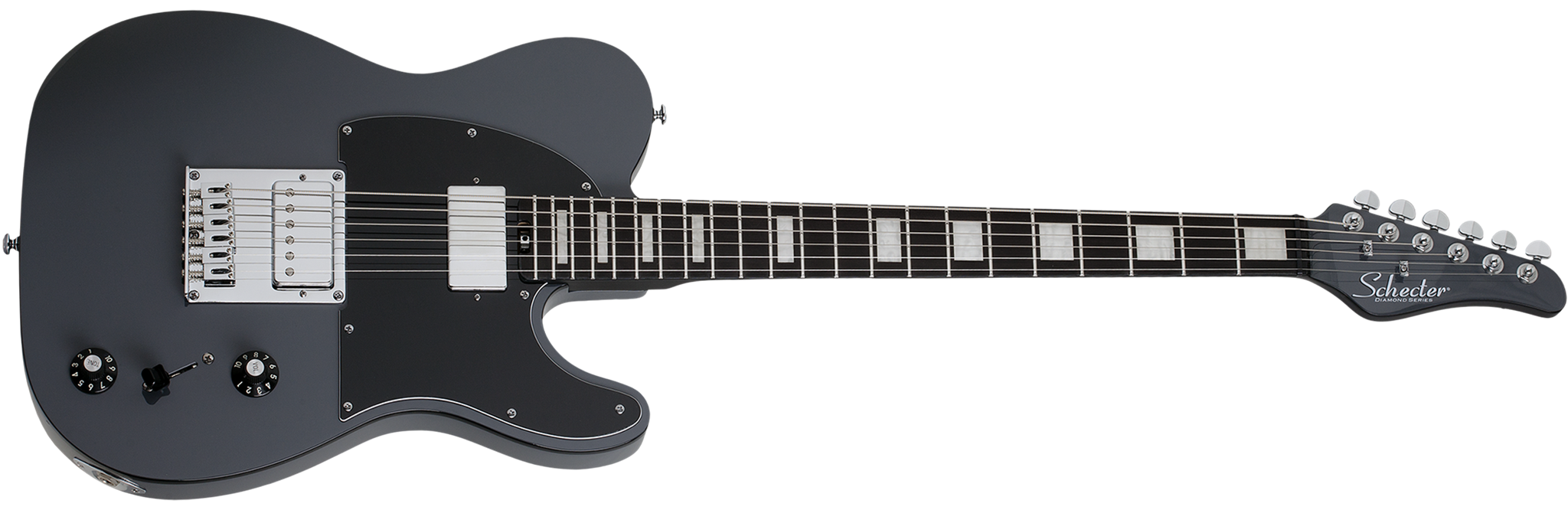 Schecter DIAMOND SERIES PT EX Dorian Gray 27" Scale 6-String Electric ...