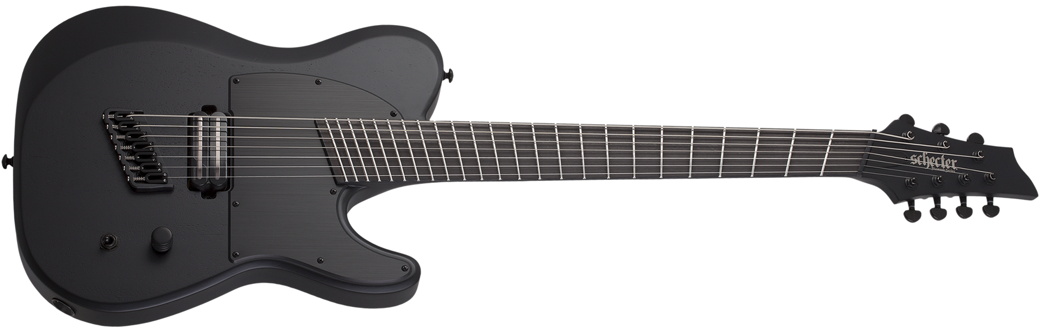 Schecter DIAMOND SERIES PT-7 MS Black Ops Satin Black Open Pore 7 ...